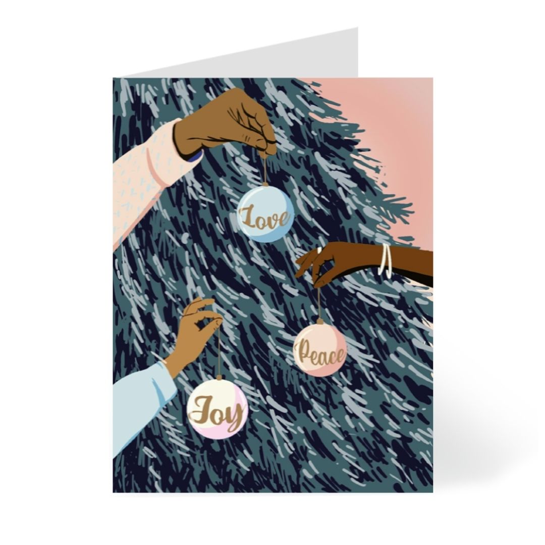 Love Peace Joy Tree Card by CHEERNOTES – CheerNotes
